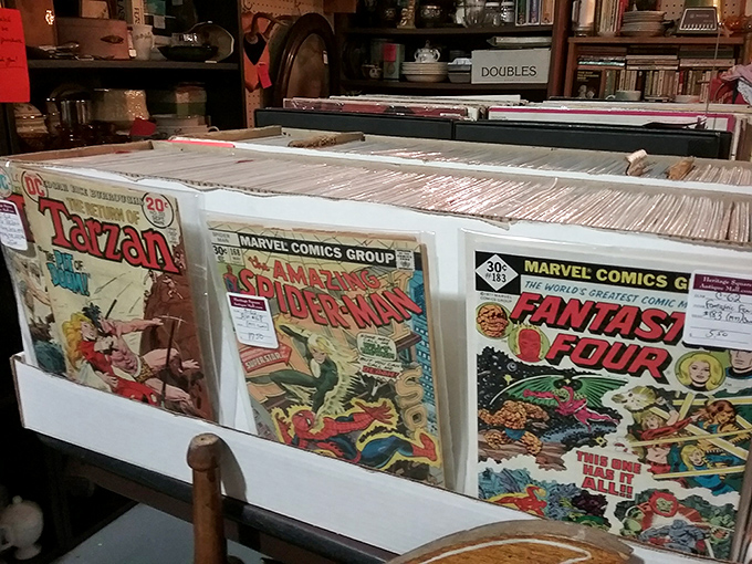 Comic book heaven! Marvel classics featuring Spider-Man and the Fantastic Four wait to transport you back to Saturday mornings and allowance decisions.
