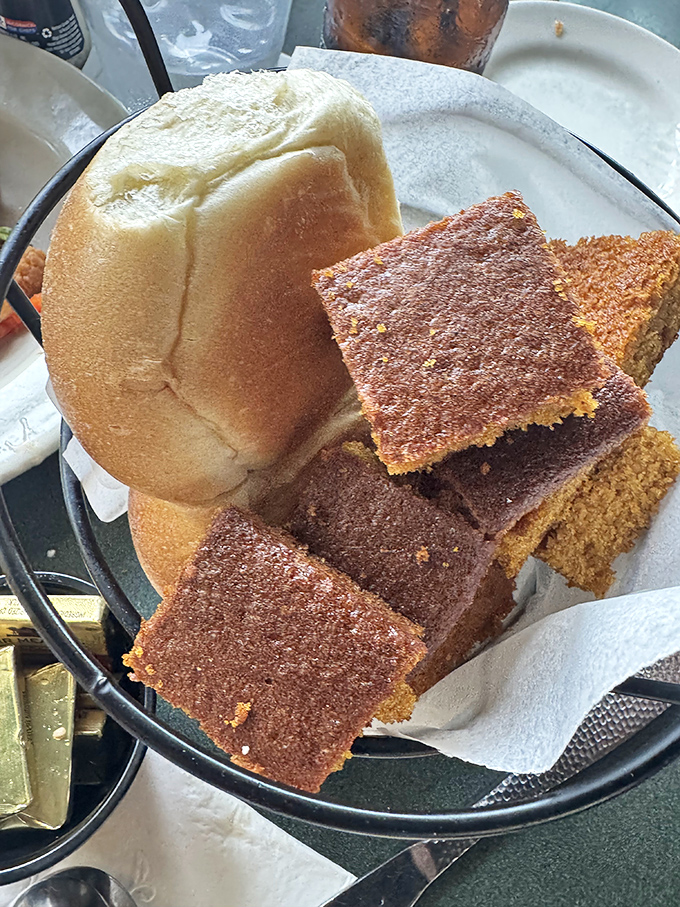 Cornbread at a seafood joint isn't just a side&mdash;it's essential equipment for sopping up every last drop of that precious broth.