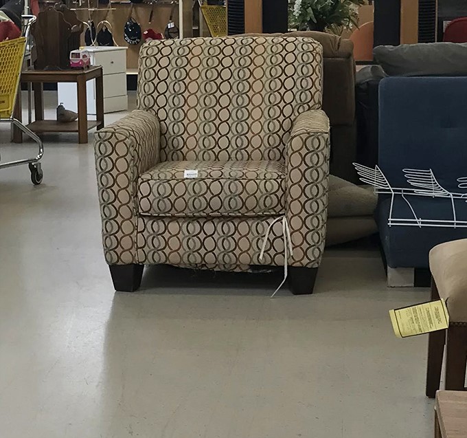 This geometric-patterned chair looks surprisingly modern, proving good design never really goes out of style after all.