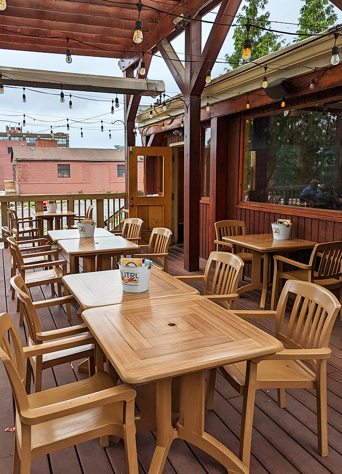 The outdoor patio: where summer evenings stretch into night, and conversations flow as freely as the local craft beers on tap.