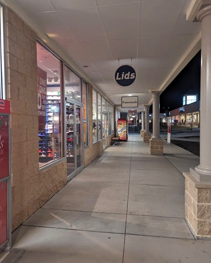 The covered walkways ensure shopping continues regardless of Pennsylvania's notoriously fickle weather. Rain or shine, the deals don't stop.