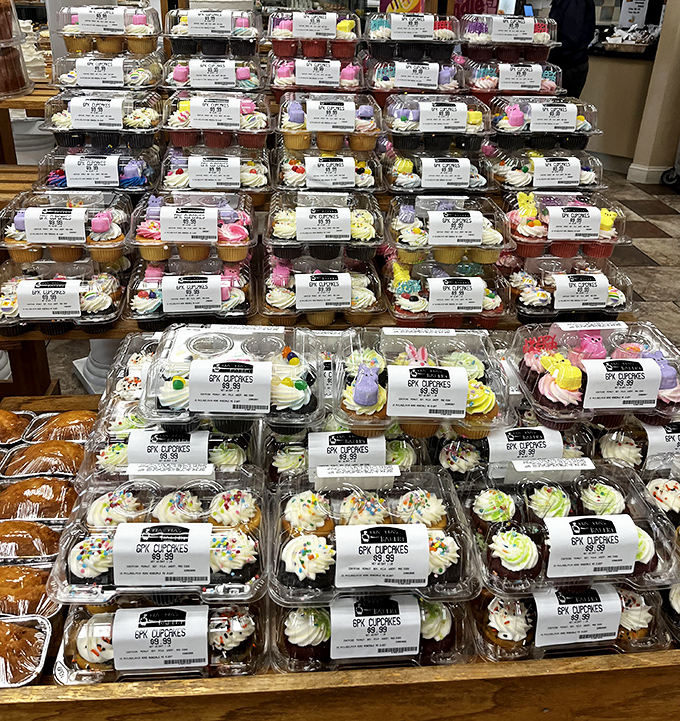 Cupcake heaven exists, and it's organized in neat rows. Each container holds a different path to frosting nirvana.