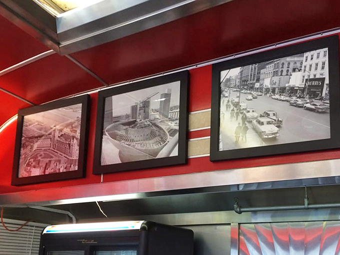 Historic Albany photos line the walls, reminding you that good food and good stories have been served here for generations.