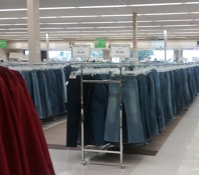 Denim for days! The jean selection rivals any department store, minus the heart-stopping price tags. Your next favorite pair is hiding in this blue sea.