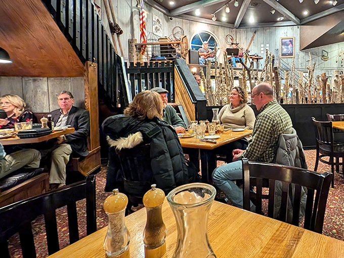 Happy diners caught in their natural habitat&mdash;notice how nobody's looking at their phones? That's the power of properly cooked beef.