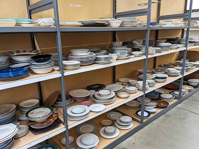 Plates upon plates upon plates &ndash; because somehow yours keep disappearing, and these have character your plain white IKEA ones never will.