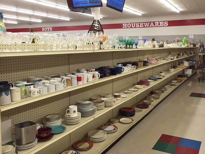 Enough plates, bowls, and mugs to host Thanksgiving for the entire neighborhood, twice.