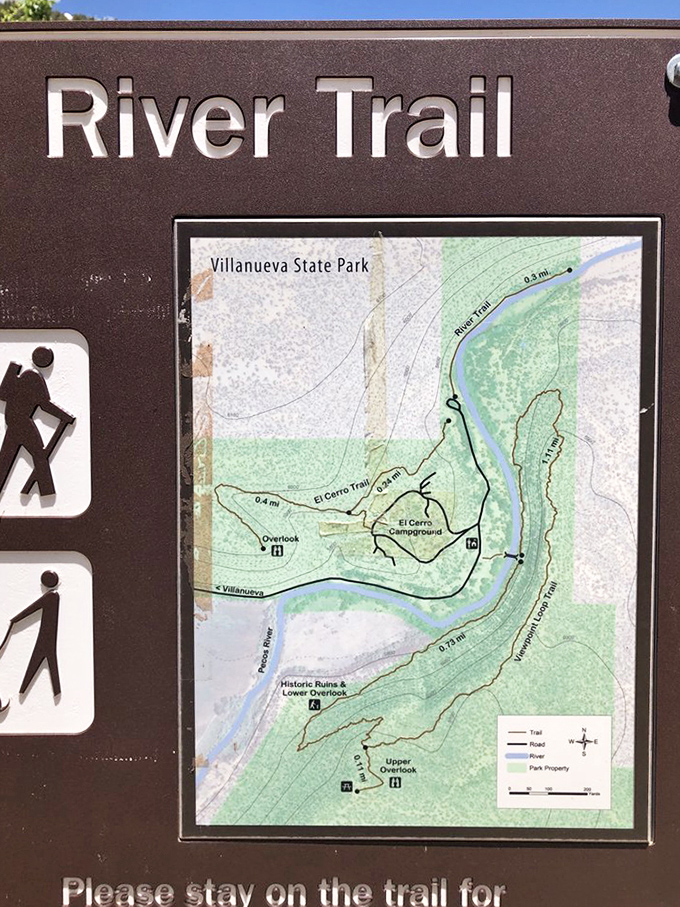 The River Trail map&mdash;your invitation to explore 0.9 miles of riverside serenity without a single email notification to interrupt you.
