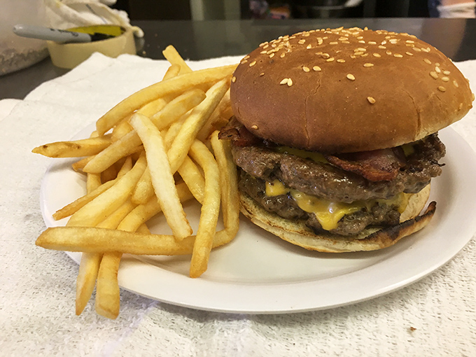 A burger that requires both hands and several napkins&mdash;the universal sign of something worth every delicious, messy bite.