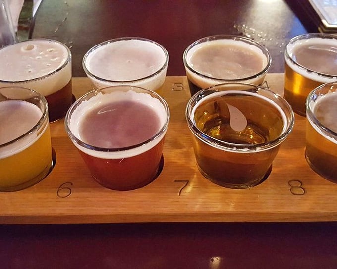 Henry's beer flight offers a liquid tour of Alaska's brewing prowess, with eight distinct personalities waiting to introduce themselves to your taste buds.