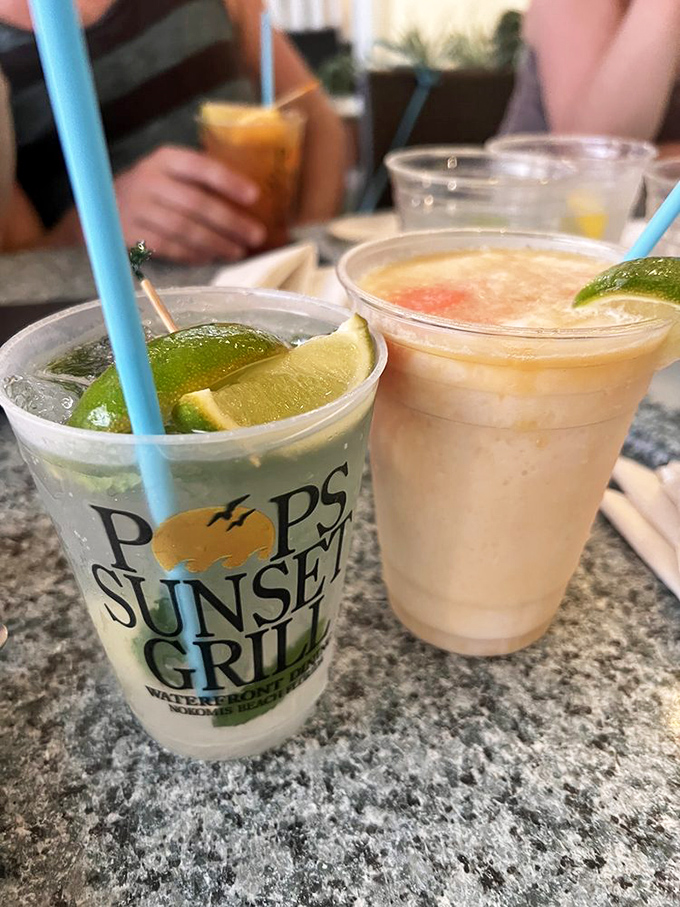 Cocktails that taste like vacation and look like a tropical sunset&mdash;just add steel drums and you're basically in a Jimmy Buffett song.