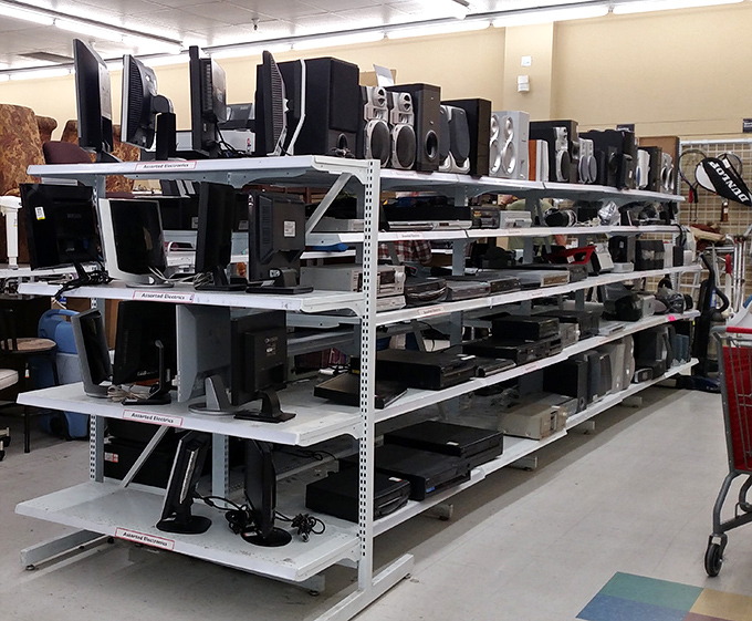 The electronics section &ndash; where yesterday's technology comes to find its forever home with budget-conscious shoppers and vintage enthusiasts.