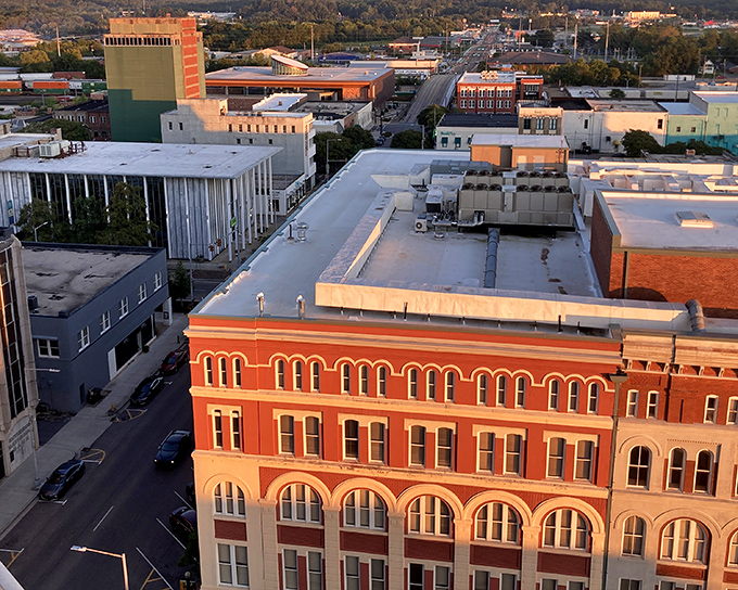 The warm hues of Meridian's historic architecture create a picturesque skyline that belies the affordability of living in this charming Mississippi city.