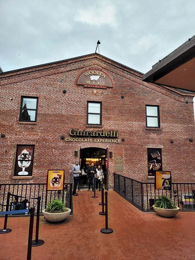 The entrance to chocolate paradise, where adults suddenly remember what it felt like to be eight years old again.