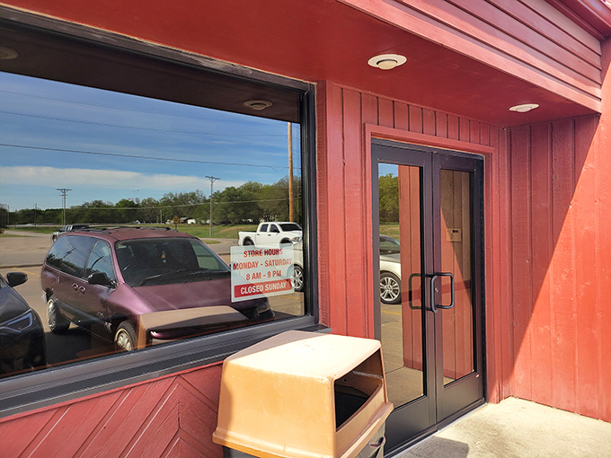 An entrance that's seen decades of hungry visitors, all drawn by the siren call of oversized tenderloins and hometown hospitality.