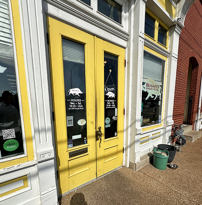 Those bright yellow doors aren't just an entrance&mdash;they're a portal to one of St. Louis' most beloved barbecue experiences.