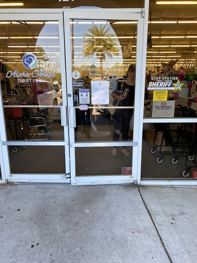 The gateway to thrifting paradise, where Monday through Saturday, treasure hunters begin their bargain quests.