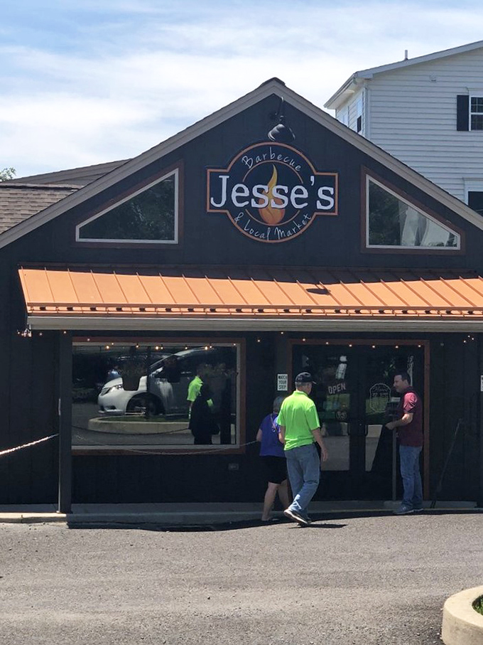 The entrance beckons like a portal to meat heaven, where smoke rings are halos.