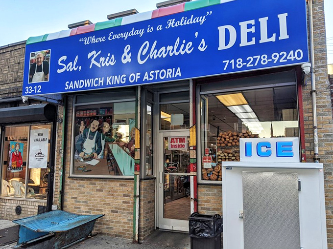 The entrance to sandwich paradise doesn't need to be fancy&mdash;the blue awning and simple storefront hide treasures within.