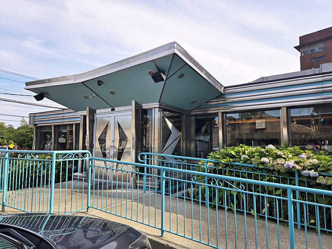 The entrance to Georgie's promises what every great diner should: a warm welcome and the possibility of pancakes.