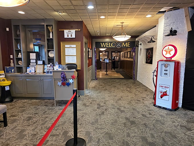 The entrance hallway feels like a time portal to when restaurants cared more about food than Instagram opportunities. Refreshing, isn't it?