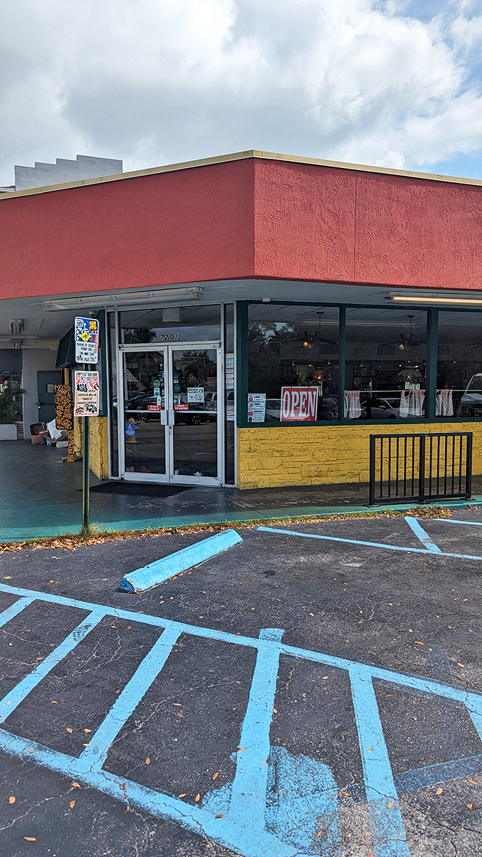 The entrance promises nothing fancy, just the honest transaction of money for food that will make your day measurably better.