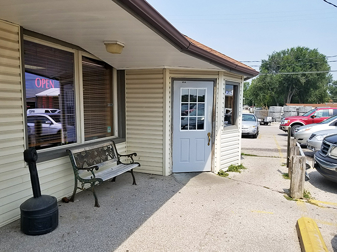 The unassuming entrance promises no frills, just fulfillment. Like walking through a portal to a simpler, more delicious dimension.