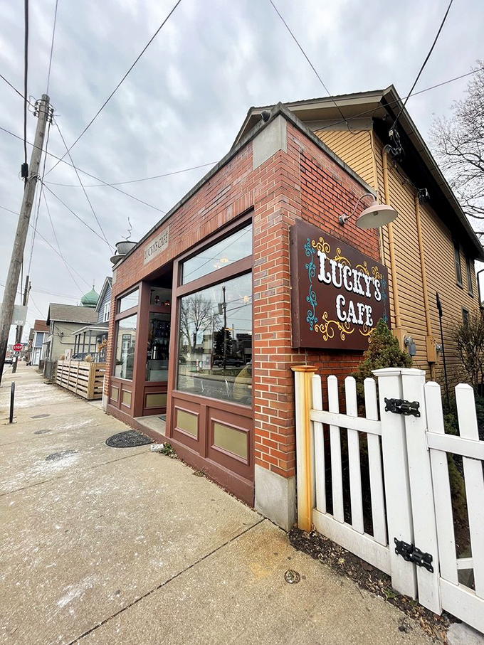 The welcoming storefront beckons from the corner, promising the kind of meal that makes you grateful you got out of bed.
