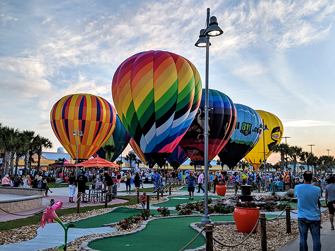 Hot air balloons transform an ordinary shopping trip into a festival atmosphere, proving Tanger knows retail therapy is best when it's entertainment too.