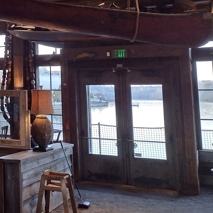 Even the exit offers one last glimpse of the lake, as if to say, "Sure, you're leaving now, but we both know you'll be back soon."