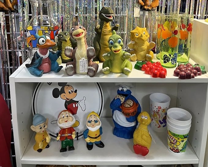 Childhood friends waiting for reunion &ndash; Disney pals and Land Before Time dinosaurs proving that plastic nostalgia never goes extinct.
