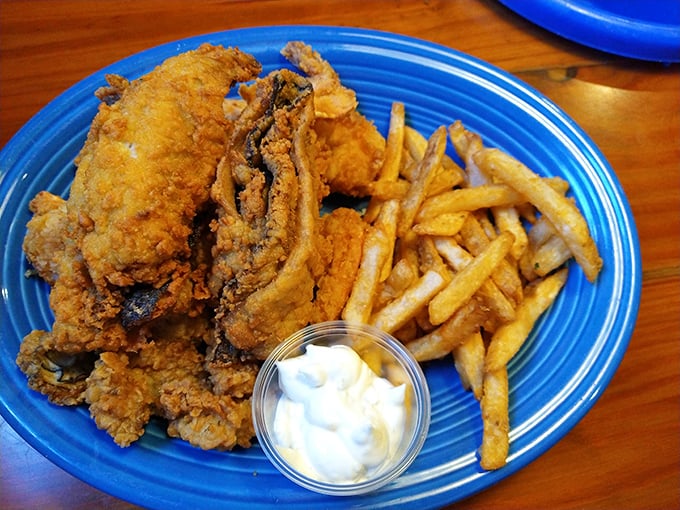 Fish and chips that would make a British pub jealous. Crispy, flaky, and requiring absolutely no passport to enjoy. 