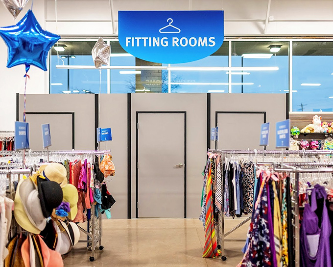 Fitting rooms with actual doors&mdash;not just curtains that blow open at inopportune moments. Thrift shopping with dignity intact!