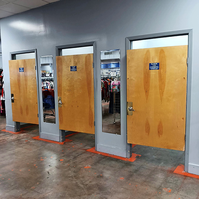 The fitting rooms may be simple, but they're where the magic happens &ndash; where "maybe" transforms into "definitely taking this home!"