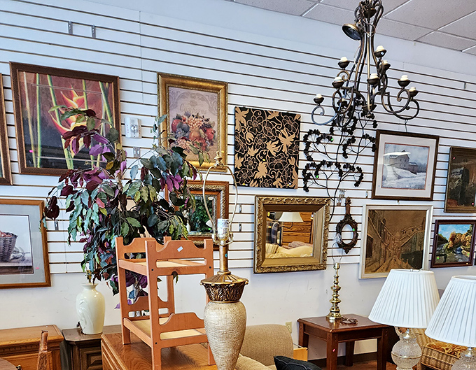 Wall art that ranges from "genuine hidden masterpiece" to "so bad it's good." The perfect conversation starter for your next dinner party.