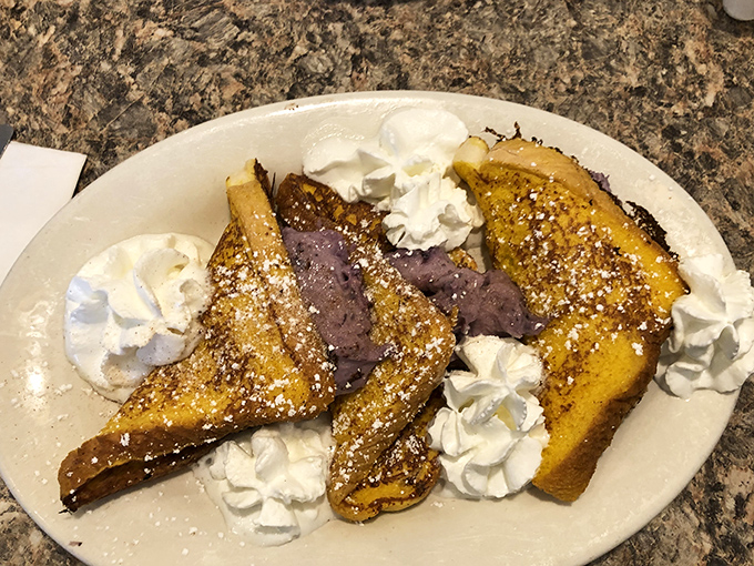 French toast that makes ordinary bread realize its full potential&mdash;golden, crisp edges giving way to custardy centers and berry bliss.
