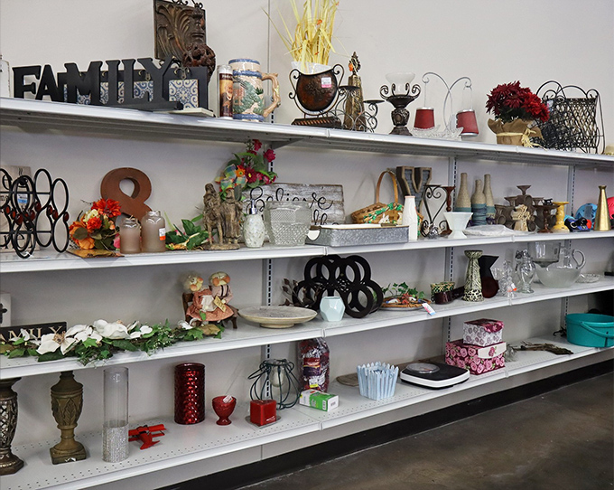 The word "FAMILY" stands sentinel over shelves of potential conversation pieces&mdash;each knickknack waiting for its "this old thing?" origin story.