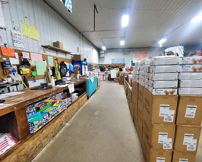 Endless aisles stretch like highways of possibility, each turn revealing new treasures waiting to be discovered and claimed.