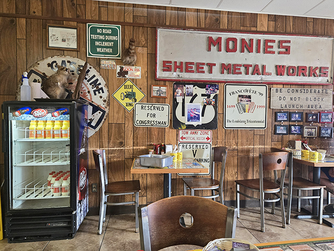 Those vintage signs aren't just decoration &ndash; they're witnesses to decades of satisfied customers and perfect beignets.