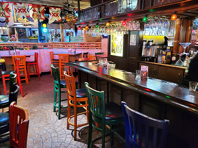 The colorful chairs aren't just seating &ndash; they're mood enhancers that somehow make the food taste even better. That's just science.