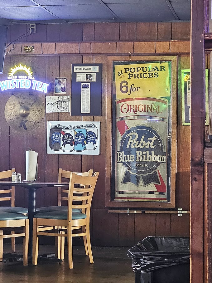 Vintage beer signs aren't decoration &ndash; they're time machines. That Pabst advertisement has witnessed more first dates than any matchmaker in town.