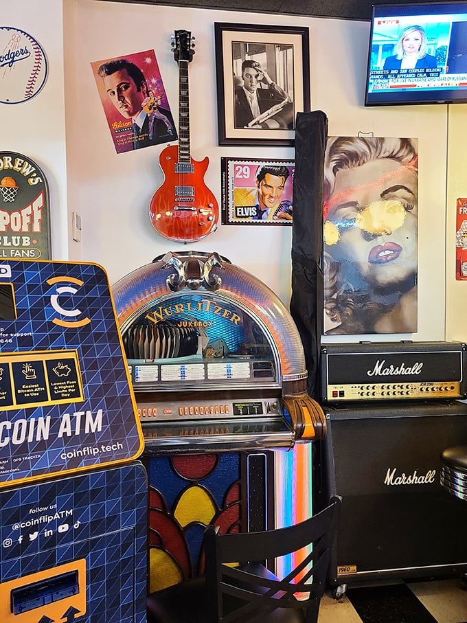 Elvis, Marilyn, and a jukebox walk into a restaurant... and create the perfect backdrop for your cheesesteak experience.