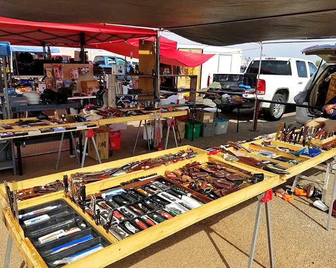 Blade runner's dream! This knife collection could outfit an entire cooking school or prepare you for the zombie apocalypse&mdash;dealer's choice. 