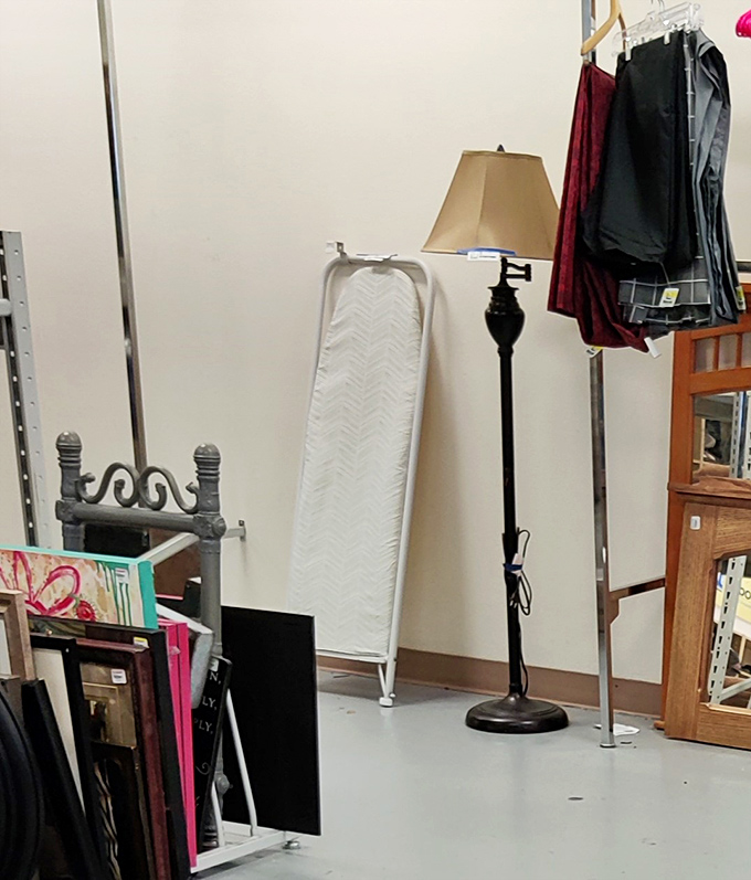 The lamp section &ndash; where lighting fixtures await their second act in your reading nook or cozy corner.