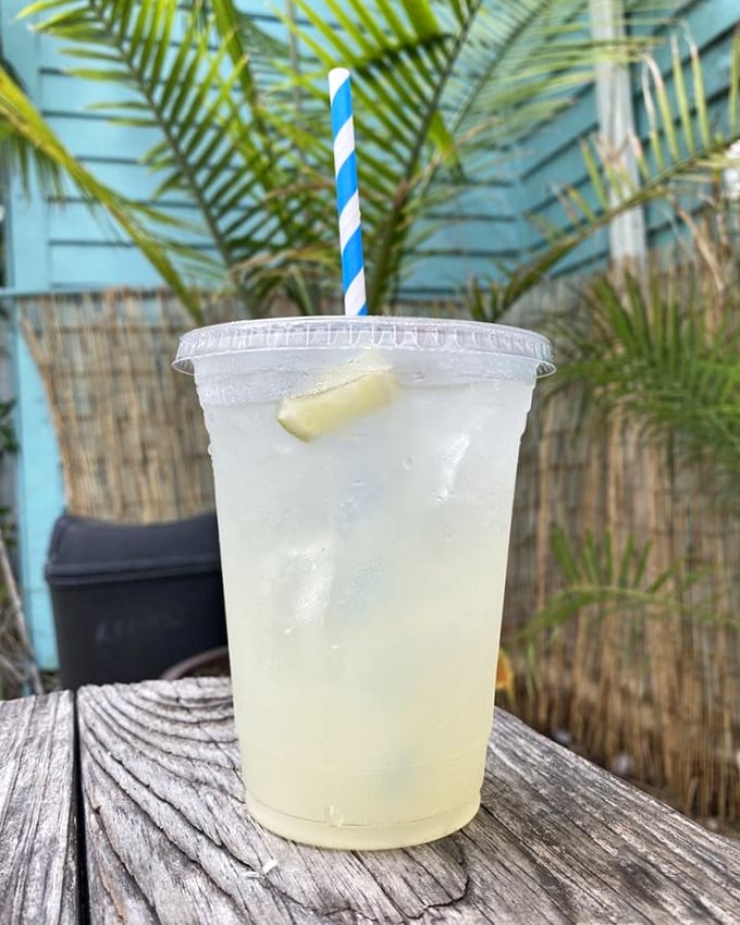 This isn't just lemonade&mdash;it's liquid sunshine with a blue straw. The perfect companion for when your mouth needs a vacation from all that rich lobster.