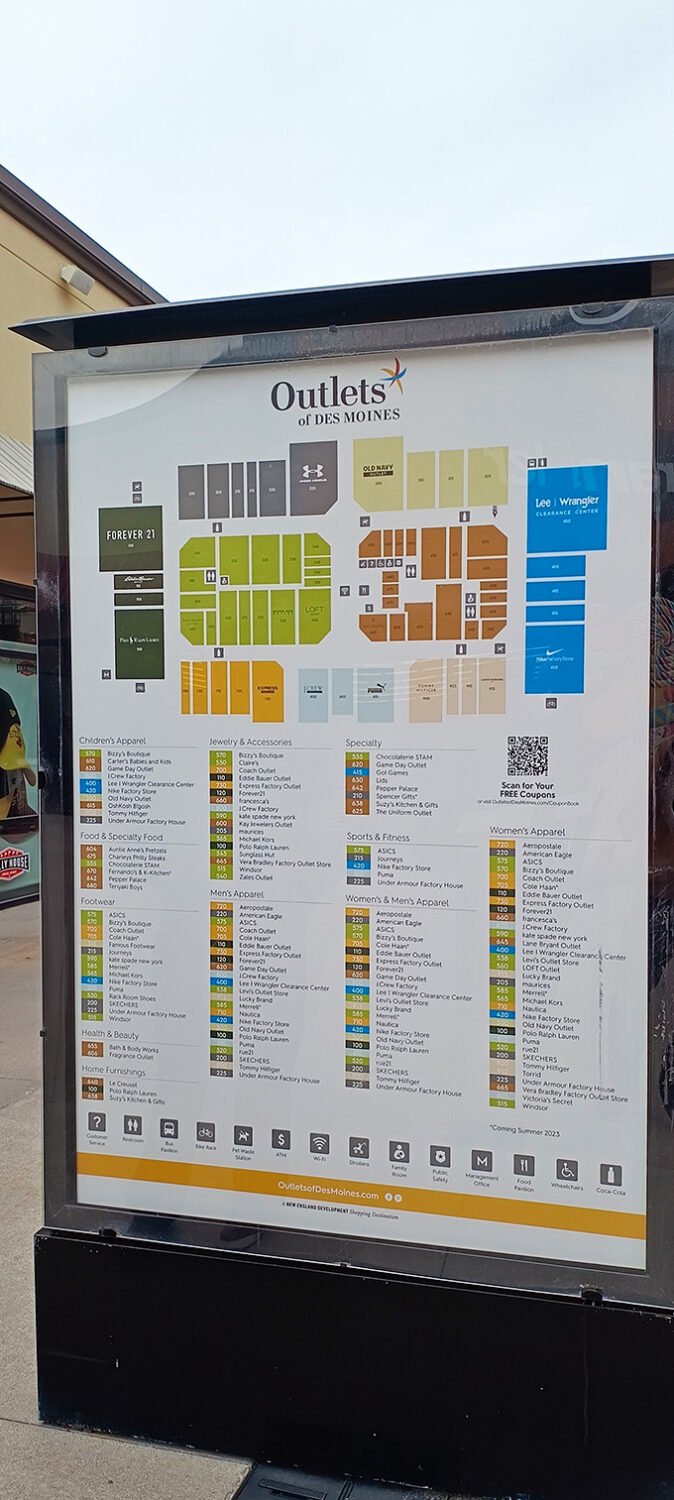 The mall directory&mdash;part treasure map, part strategy guide for the serious shopper. Study it like you're planning a military operation.