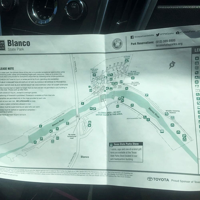 The park map&mdash;your treasure chart to discovering swimming holes, hiking trails, and perfect picnic spots within this 104.6-acre slice of Hill Country heaven.