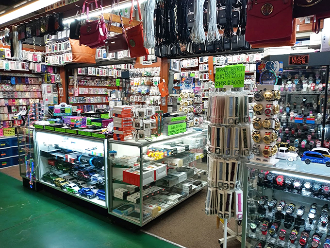 Watches, gadgets, and gizmos aplenty&mdash;this display case is where impulse purchases are born and "I was just browsing" goes to die.