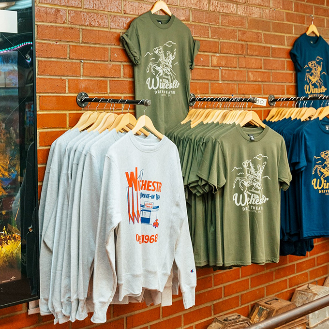 Wear your Winchester pride home! These vintage-inspired tees let you carry a piece of Oklahoma's movie history long after the credits roll.