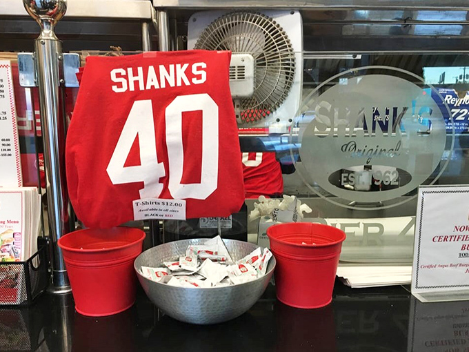 Shank's merch: because sometimes wearing your food loyalty on your sleeve (or chest) is the ultimate declaration of sandwich love.